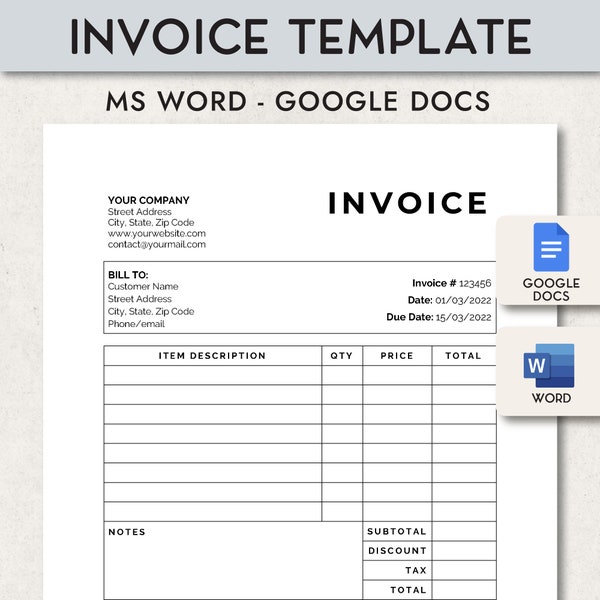 Invoice - Etsy
