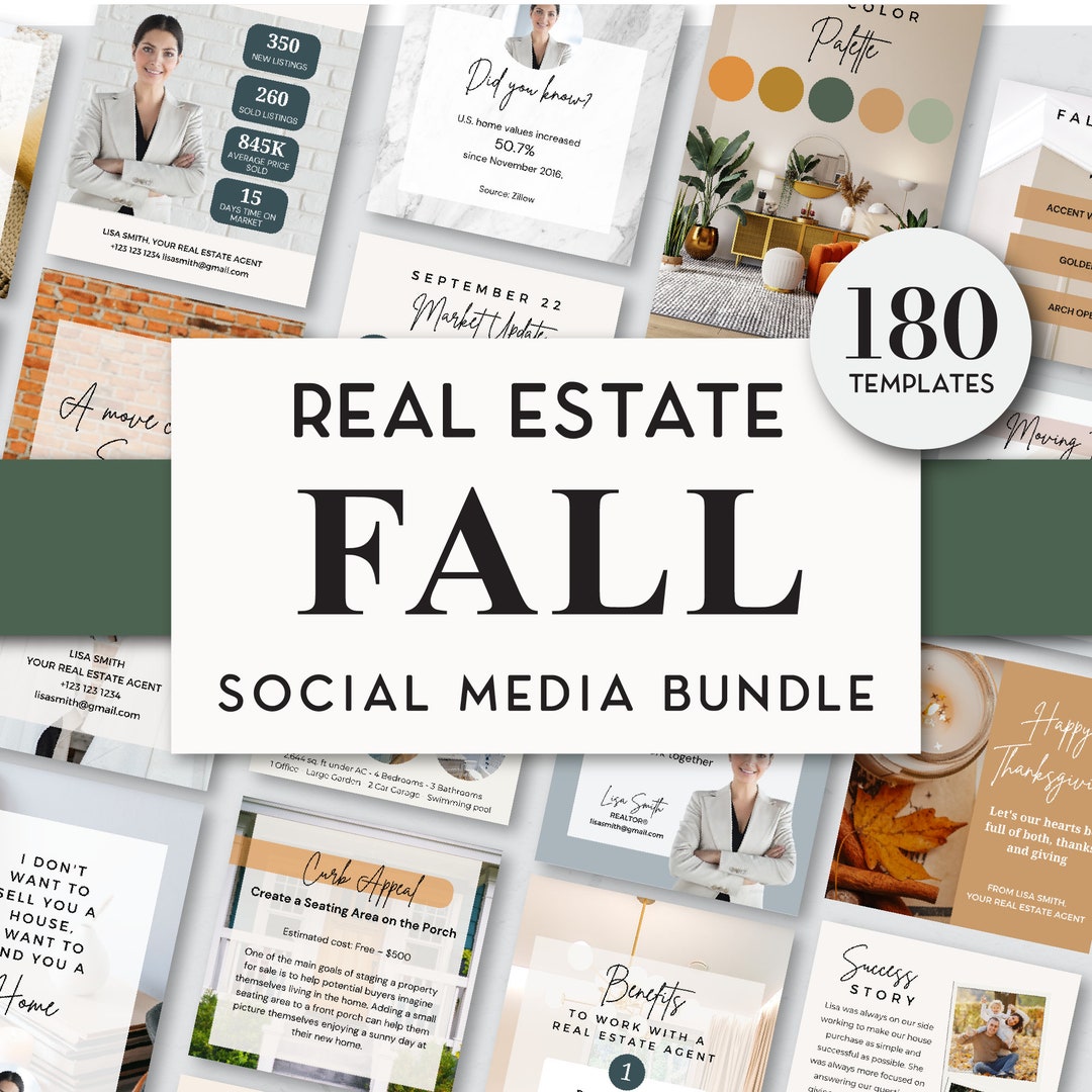 Fall Social Media, Autumn Instagram Post, Halloween Real Estate ...