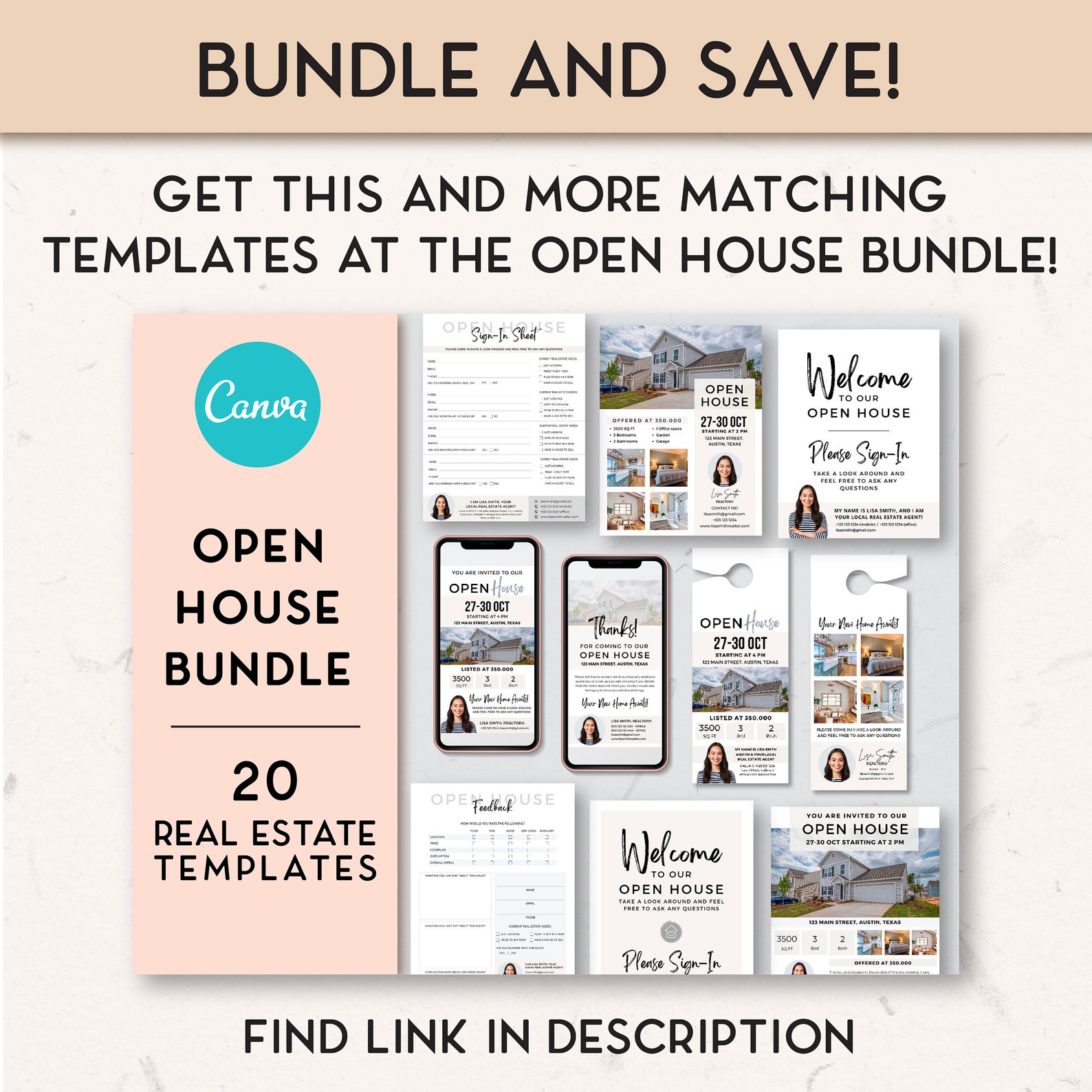 Open House Welcome Sign Printable, Real Estate Marketing, Open House ...