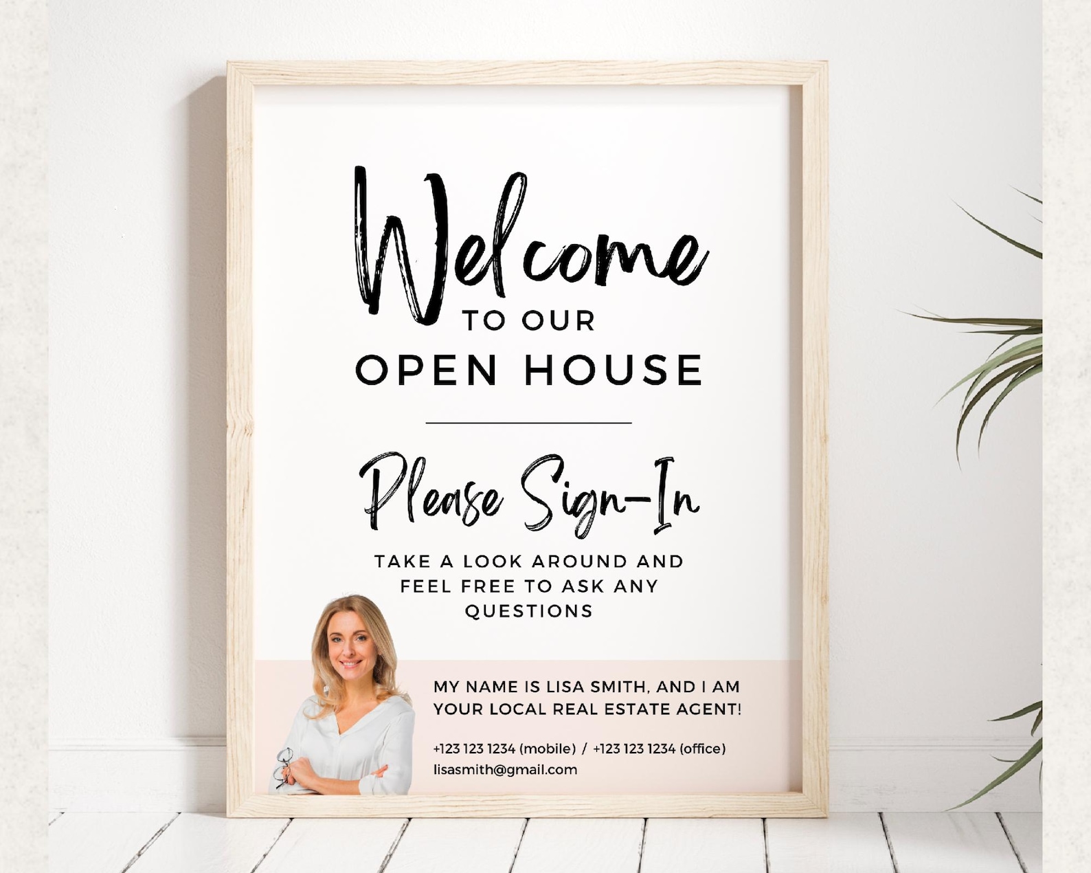 Open House Welcome Sign, Real Estate Marketing, Open House Supplies ...