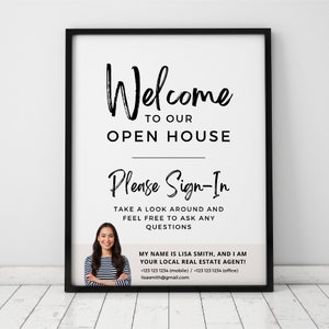 Open House Welcome Sign Printable, Real Estate Marketing, Open House ...