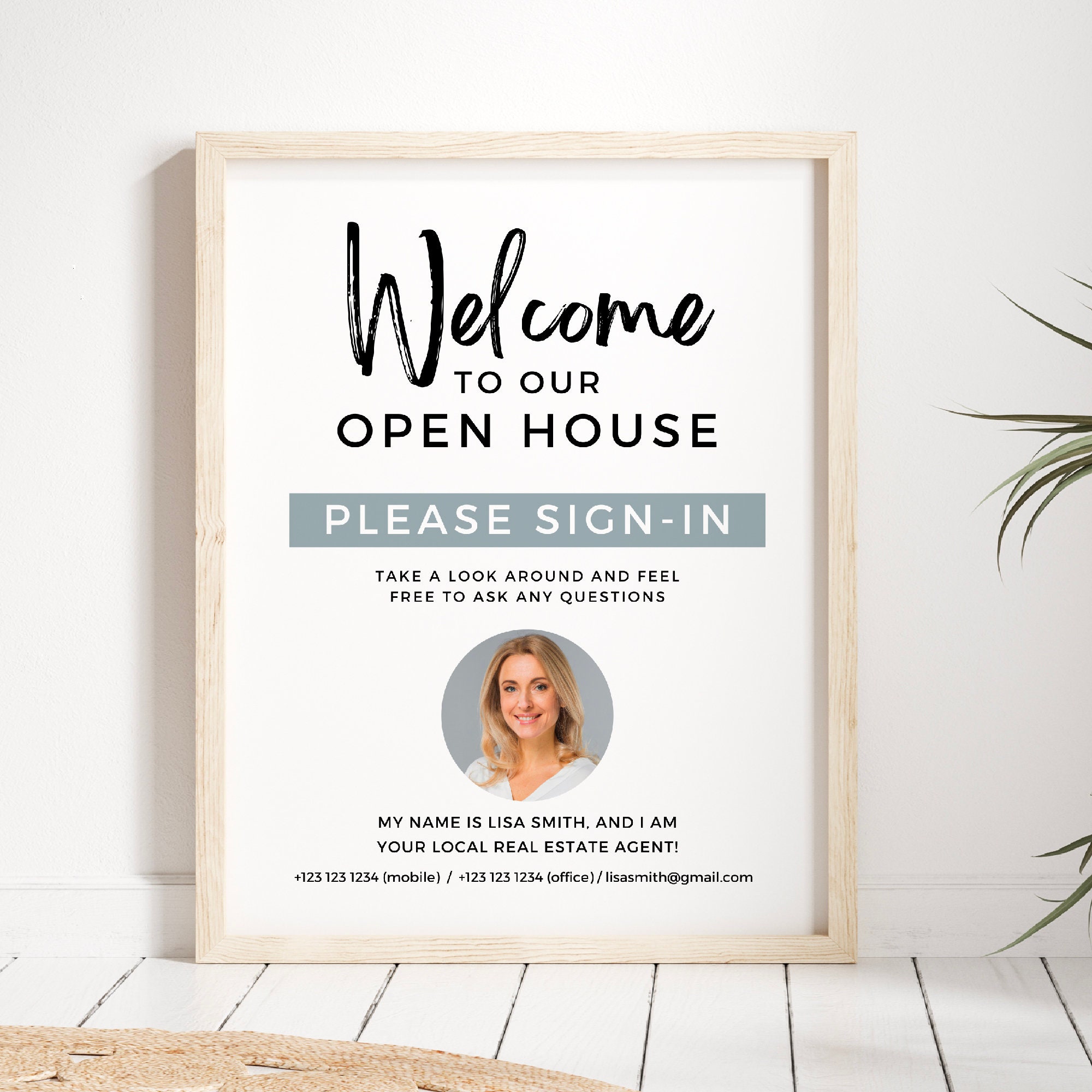 Open House Welcome Sign Open House Supplies Real Estate - Etsy