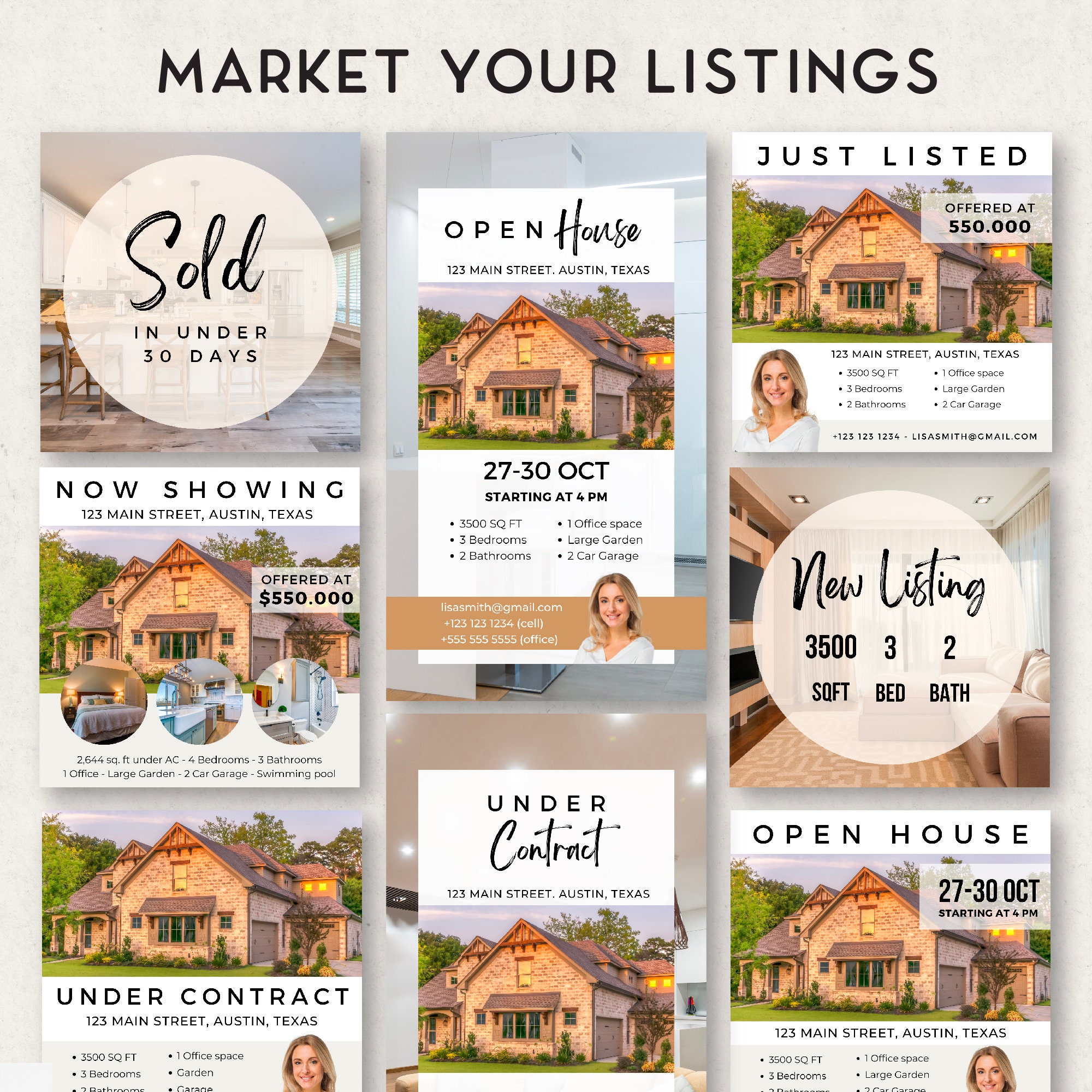 Fall Social Media Posts, Real Estate September Posts, Halloween Real ...