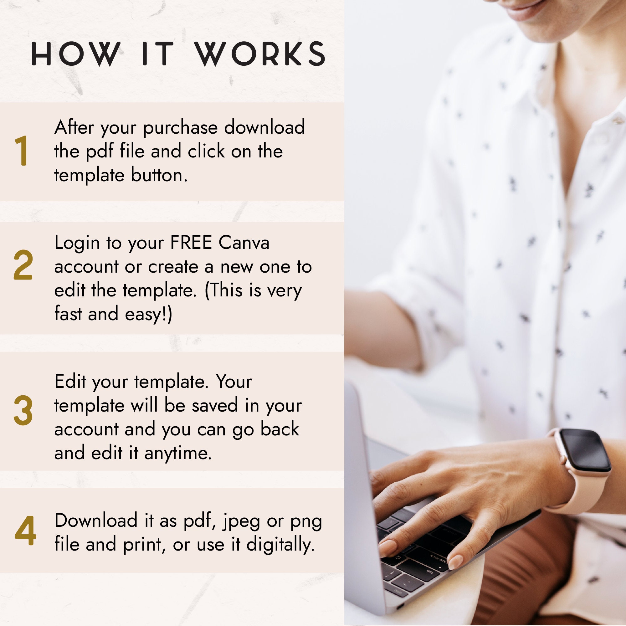 Invoice Template Canva, Small Business Invoice Editable, Printable ...
