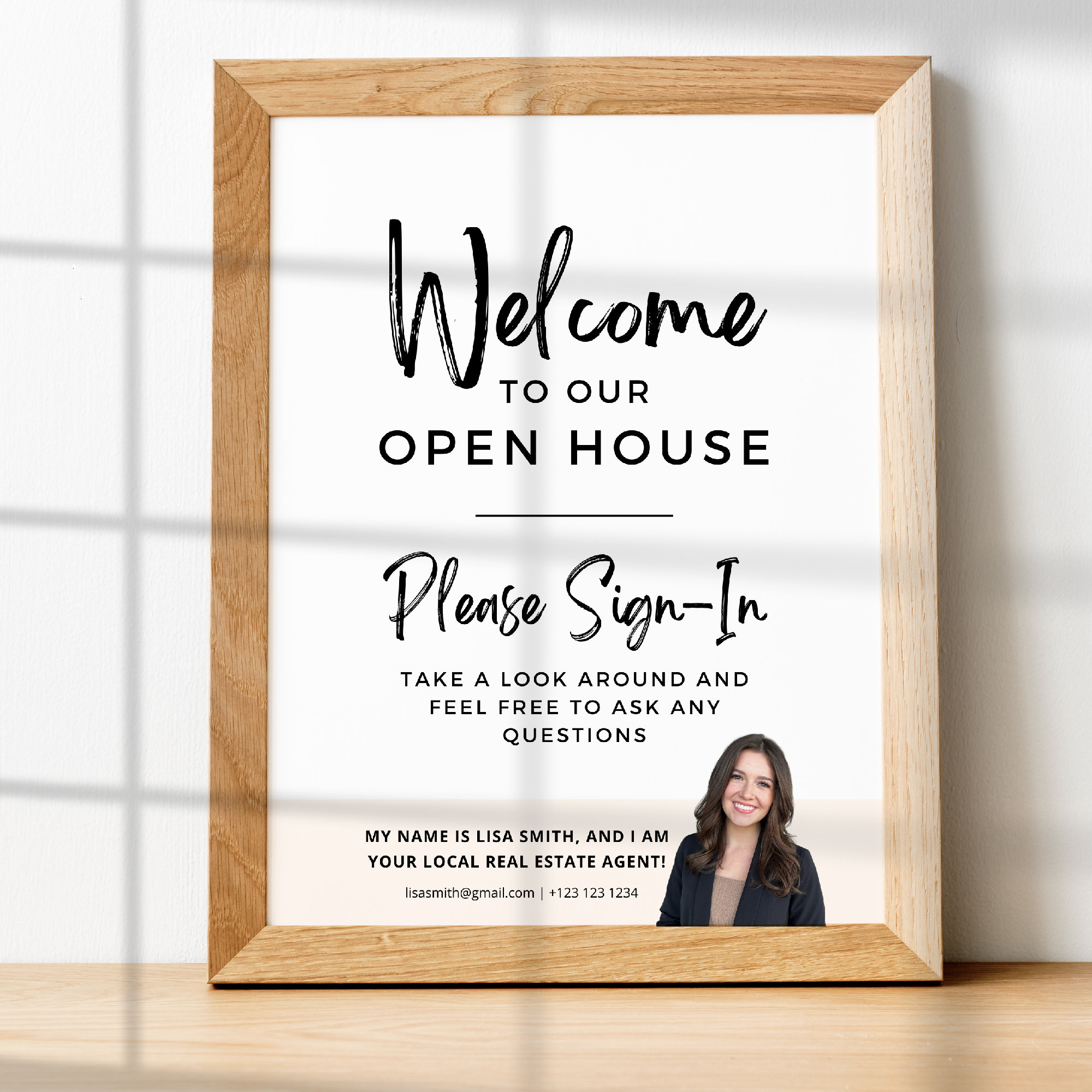 Open House Welcome Sign, Open House Sheet Printable, Real Estate ...