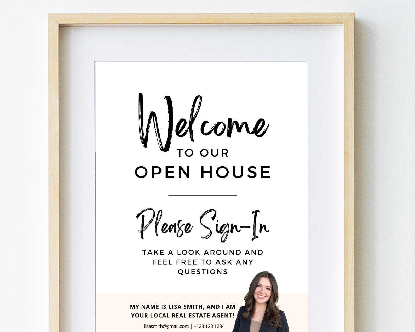 Open House Welcome Sign, Open House Sheet Printable, Real Estate ...