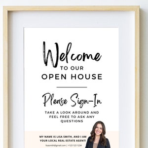 Open House Welcome Sign, Open House Sheet Printable, Real Estate ...