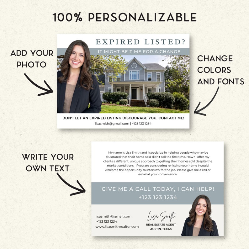 Expired Listing Postcards, Thinking of Selling, Real Estate Marketing ...