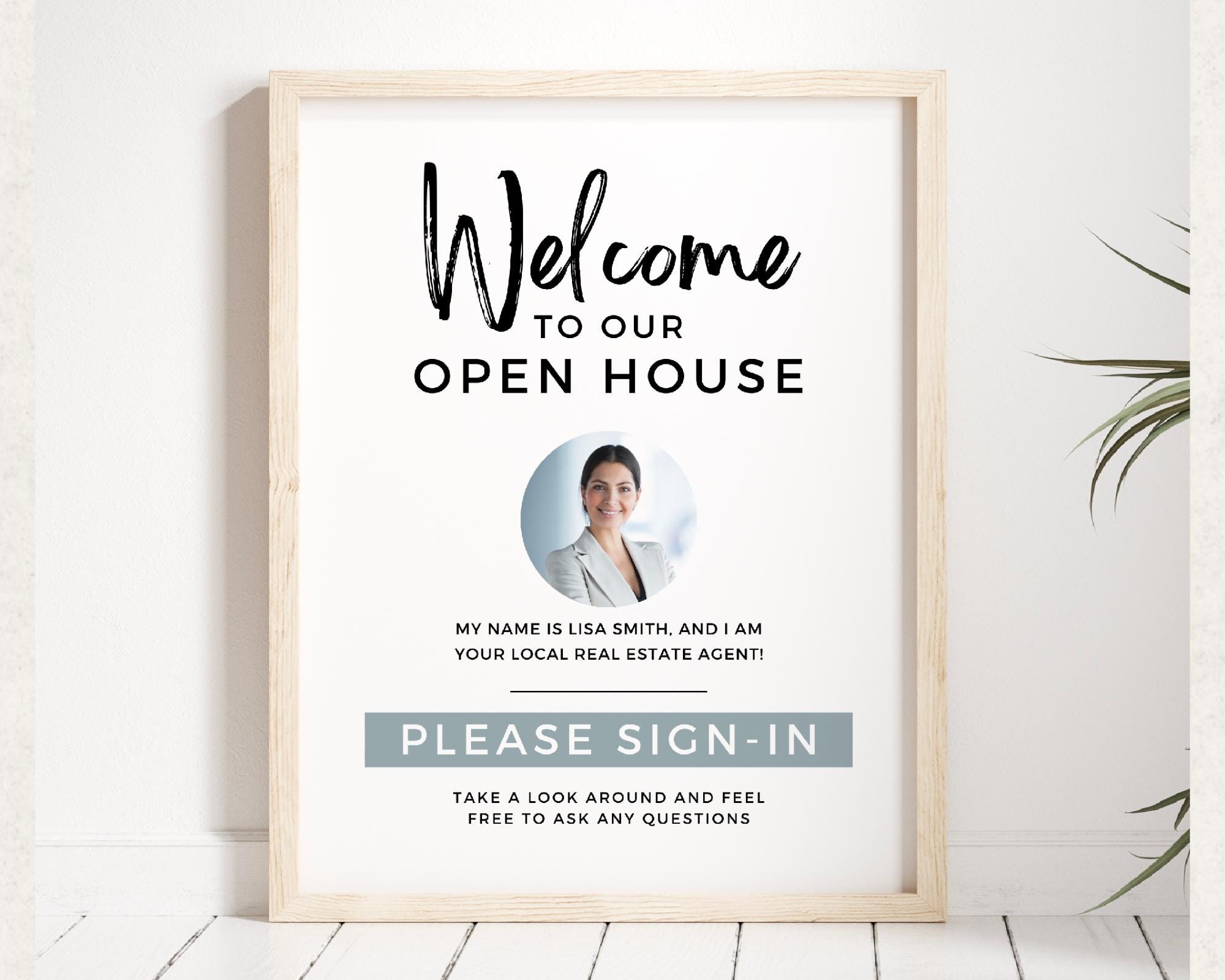 Open House Welcome Sign, Real Estate Marketing, Open House Supplies ...