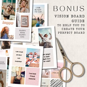 Vision Board Printable 2025, Manifestation Kit, Digital Vision Board ...