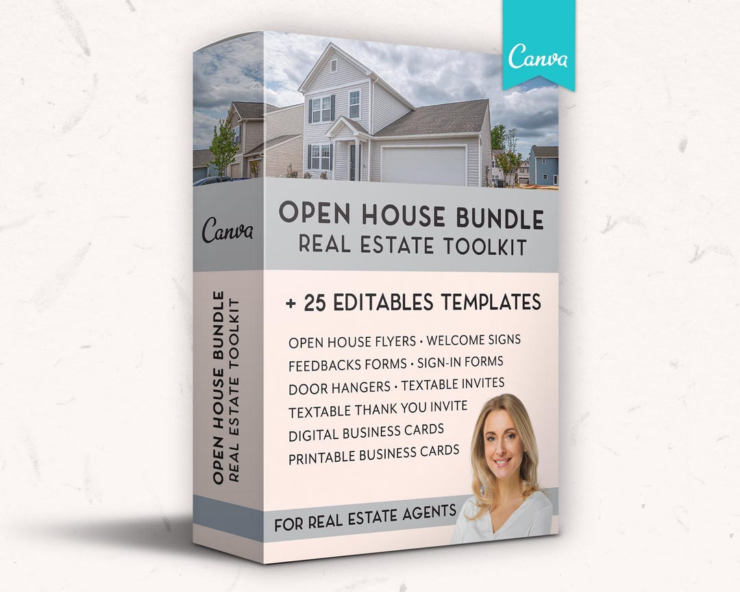 Open House Bundle, Real Estate Door Hanger, Open House Packet, Sign in ...