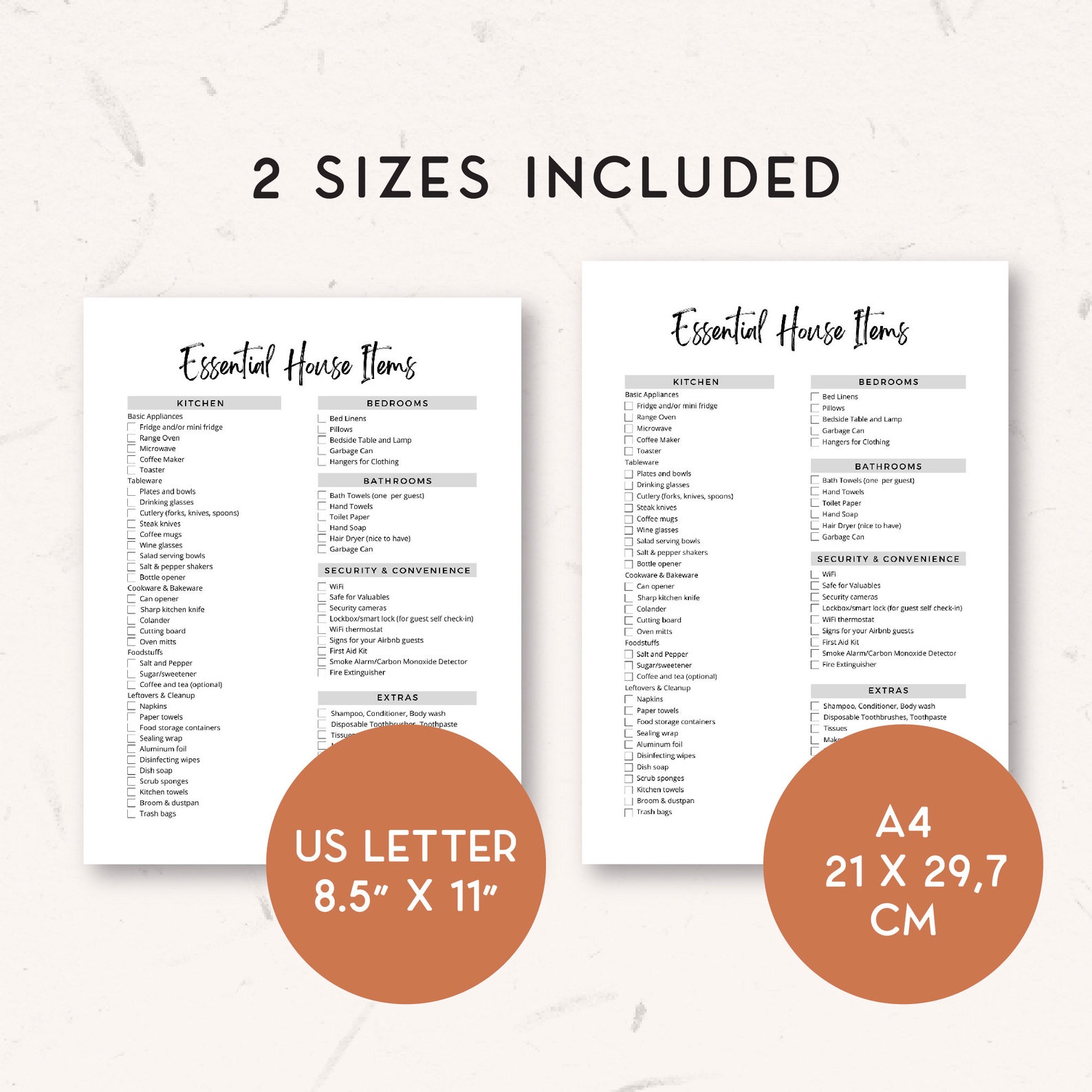 Vacation Rental Inventory Checklist, Essentials House Items ...