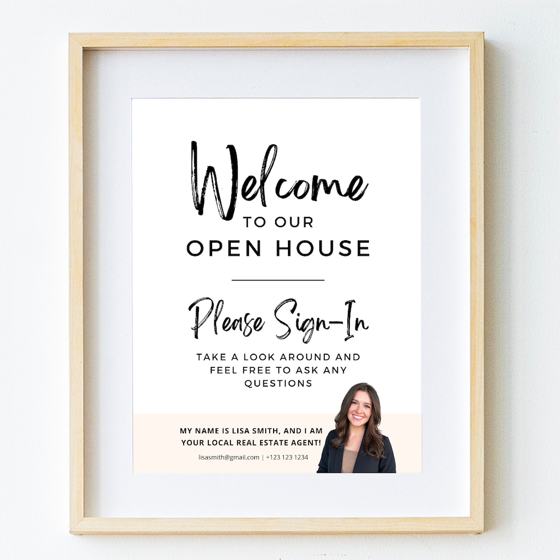 Open House Welcome Sign, Open House Sheet Printable, Real Estate ...