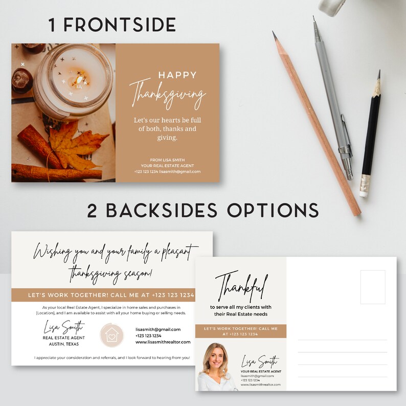 Thanksgiving Real Estate Farming, Realtor Fall Postcard, Real Estate ...