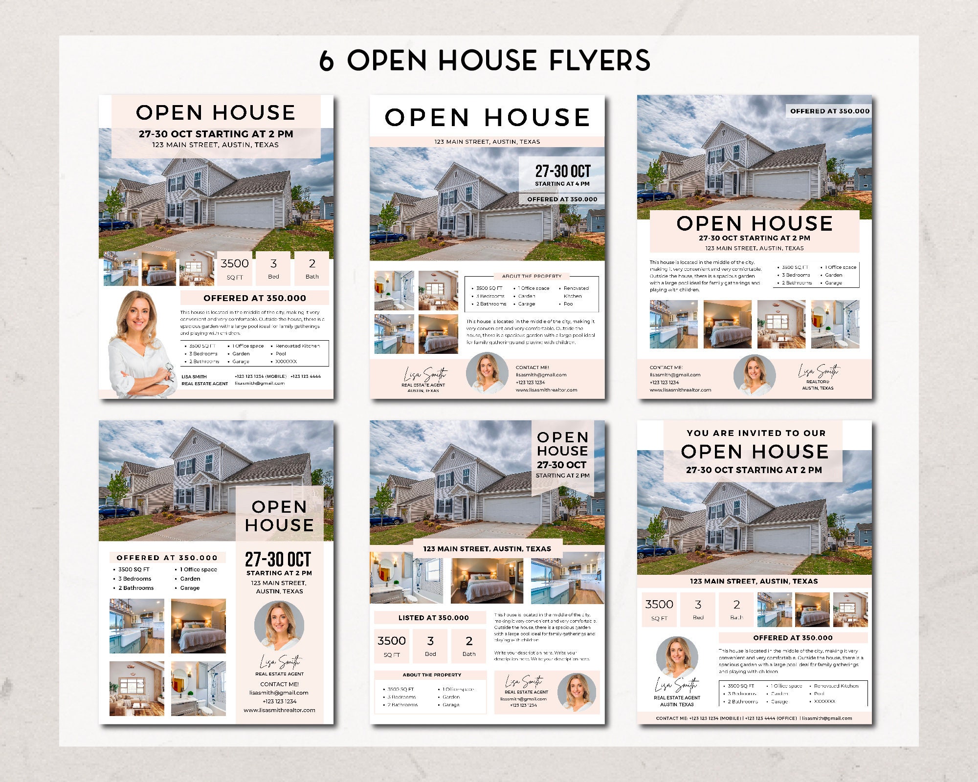 Open House Bundle, Real Estate Door Hanger, Open House Packet, Sign in ...