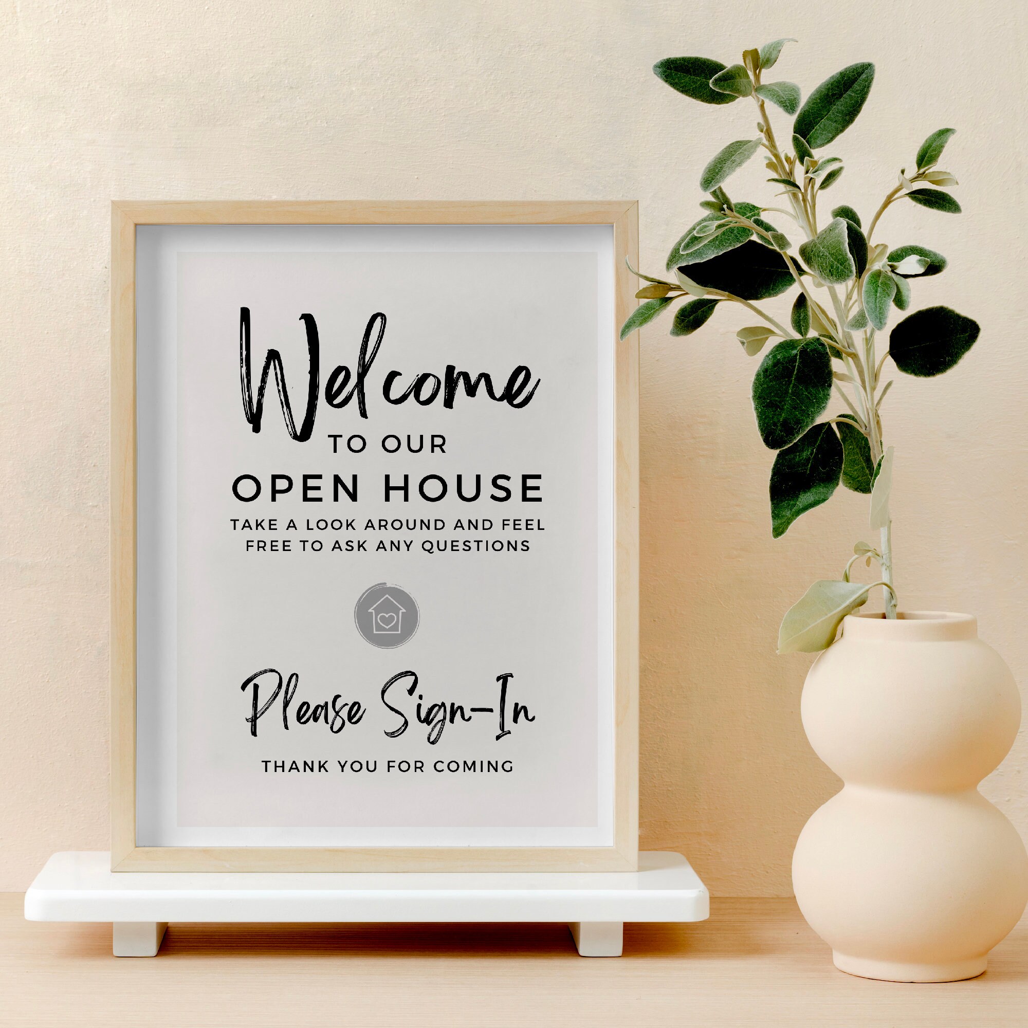 Open House Welcome Sign Printable, Real Estate Marketing, Open House ...
