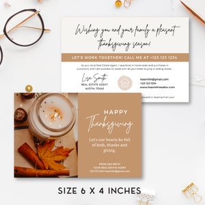 Thanksgiving Real Estate Farming, Realtor Fall Postcard, Real Estate ...