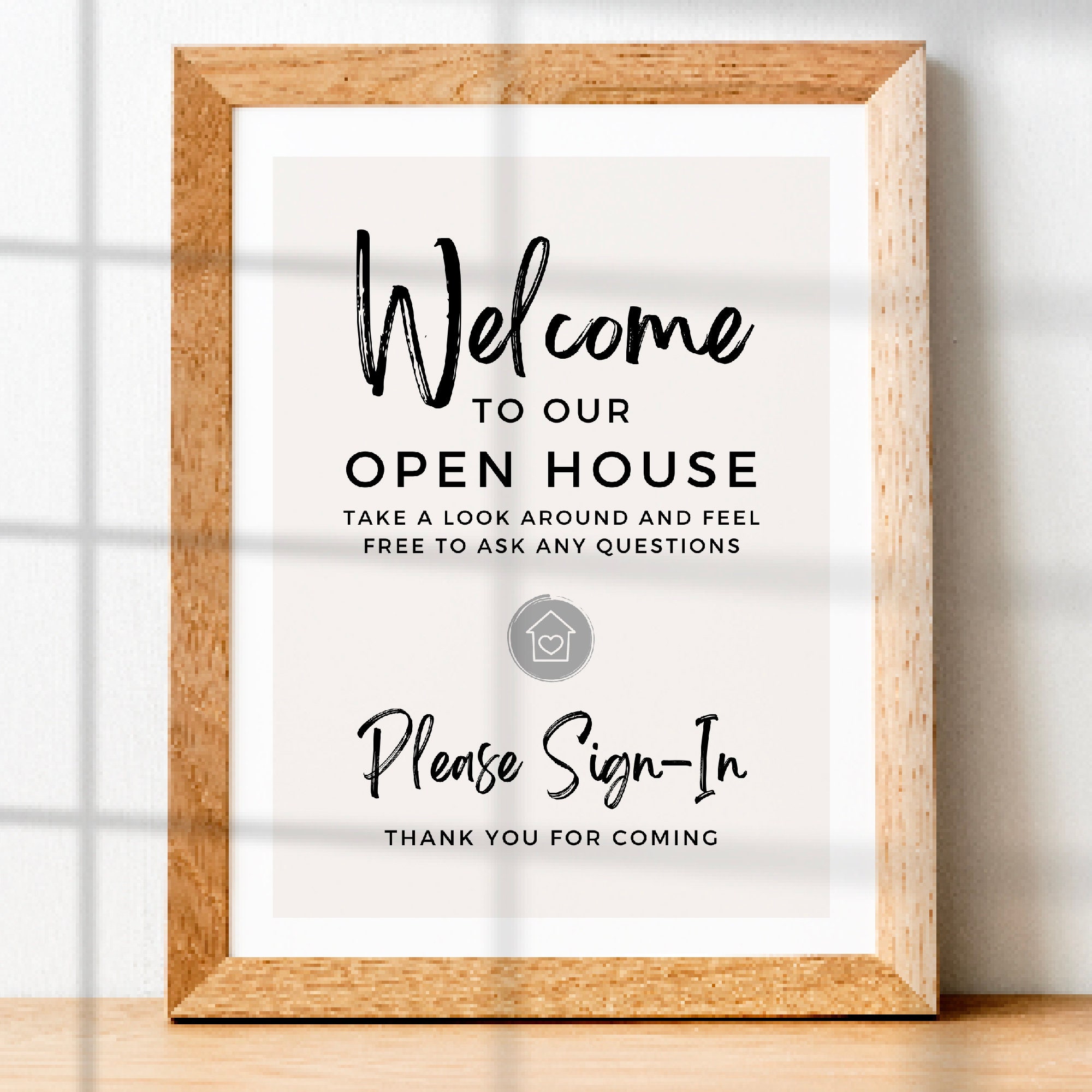 Open House Welcome Sign Printable, Real Estate Marketing, Open House ...