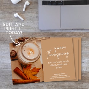 Thanksgiving Real Estate Farming, Realtor Fall Postcard, Real Estate ...
