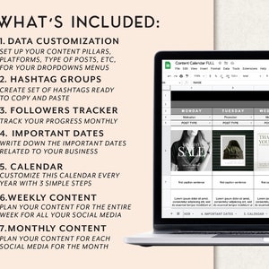 Content Planner Google Sheets, Social Media Calendar Template, Social ...
