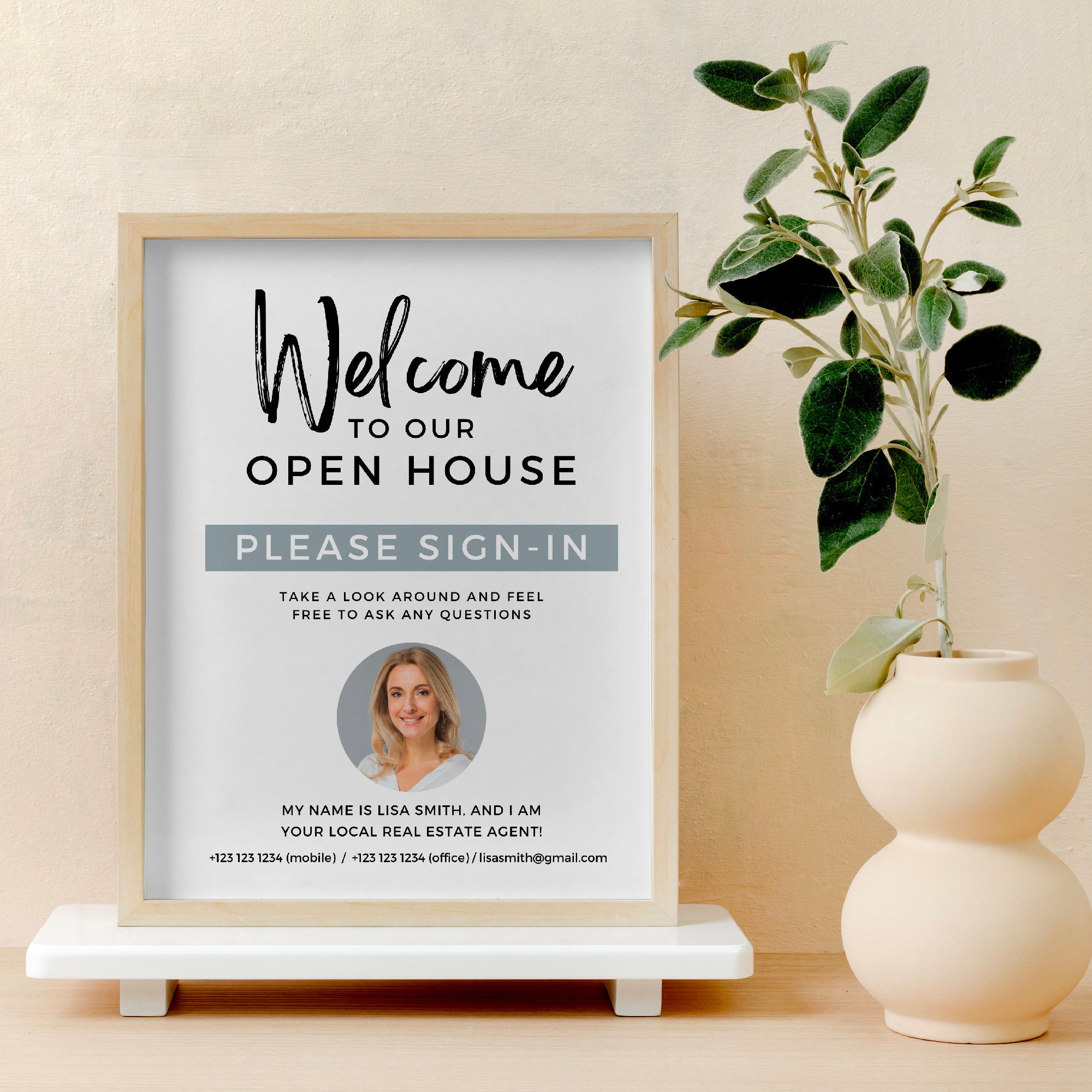 Open House Welcome Sign, Open House Supplies, Real Estate Marketing ...