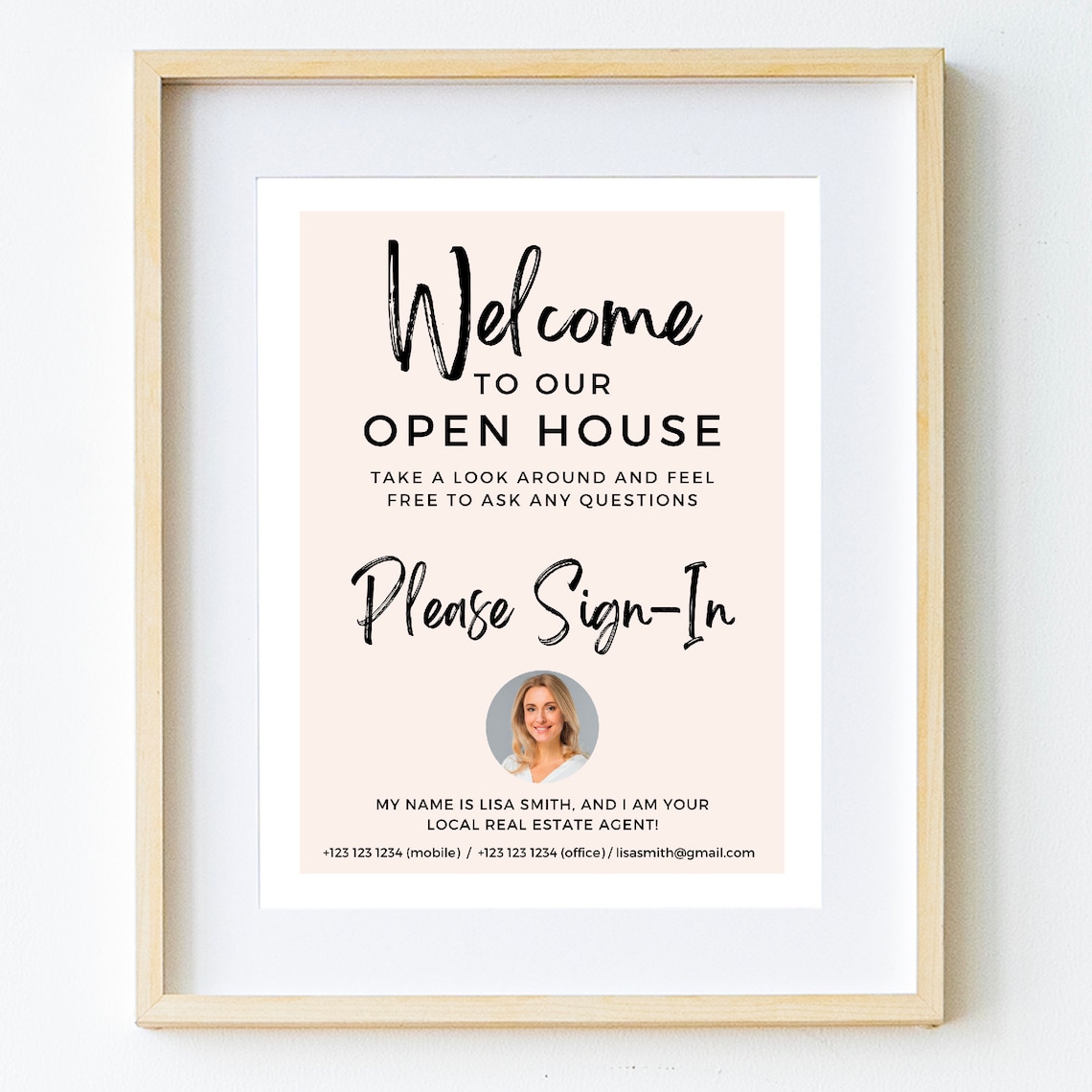 Open House Welcome Sign Printable, Real Estate Marketing, Open House ...