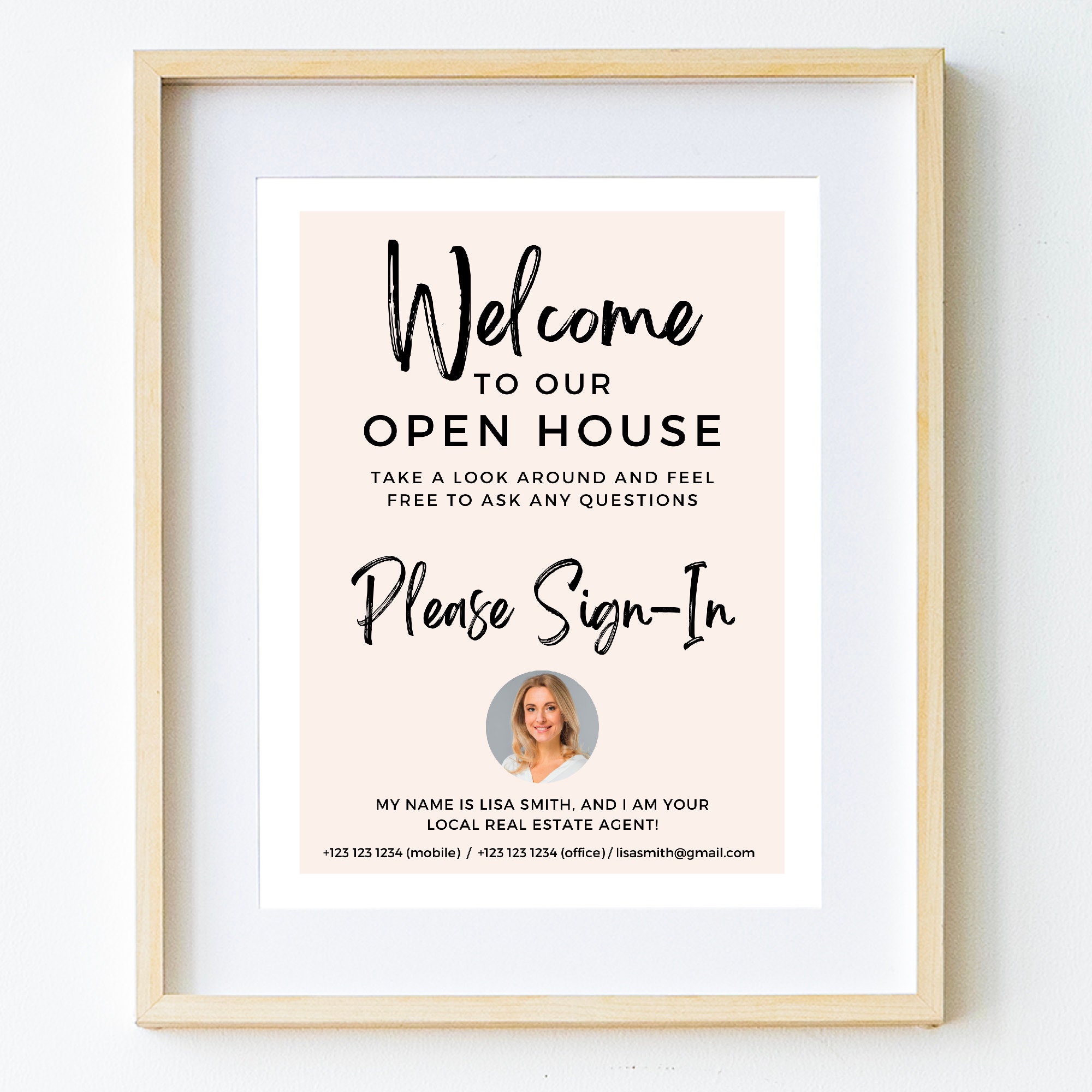 Open House Welcome Sign Printable, Real Estate Marketing, Open House ...