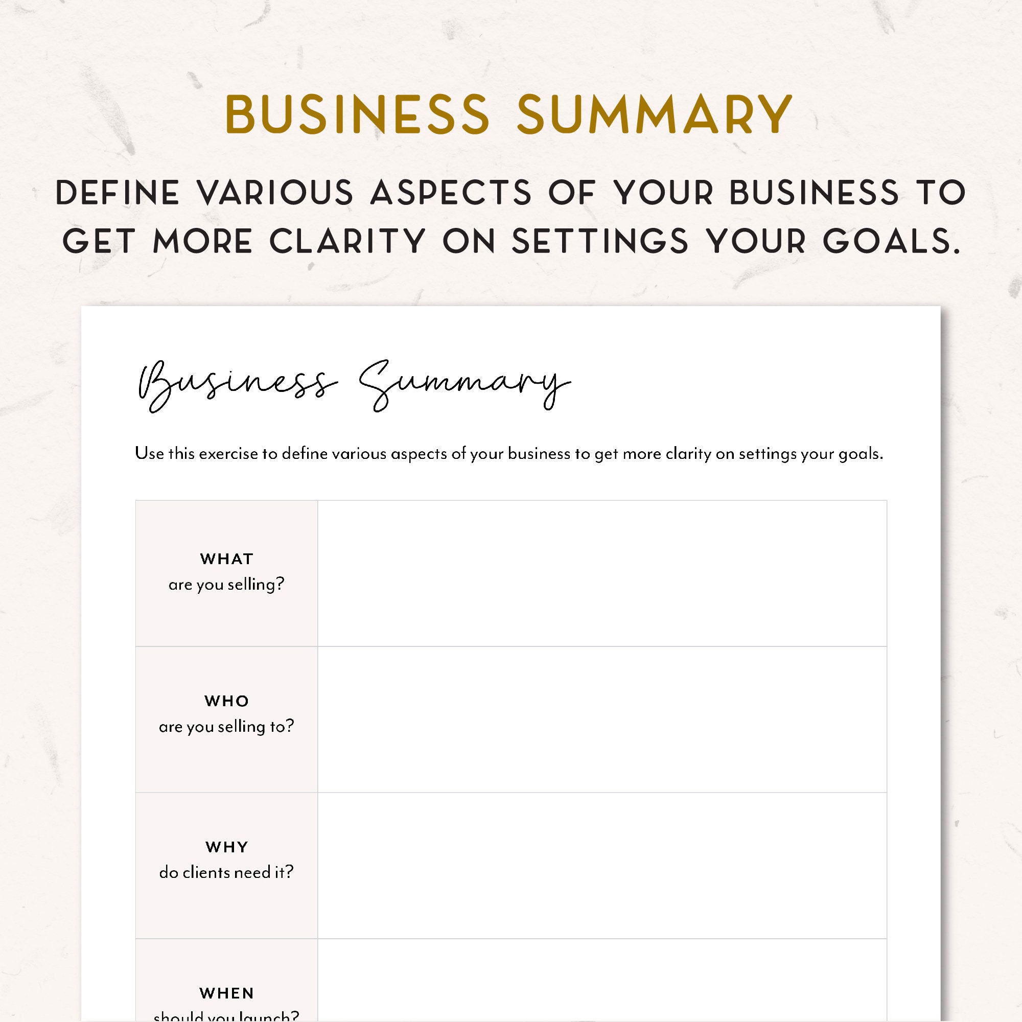 Business Goals Planner for Goodnotes, SMART Goals Template, Goal ...