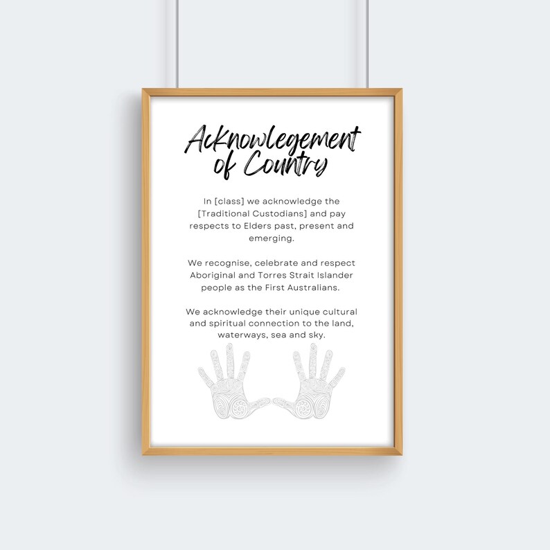 Acknowledgement of Country Classroom Resource - Customise - Perfect for ...