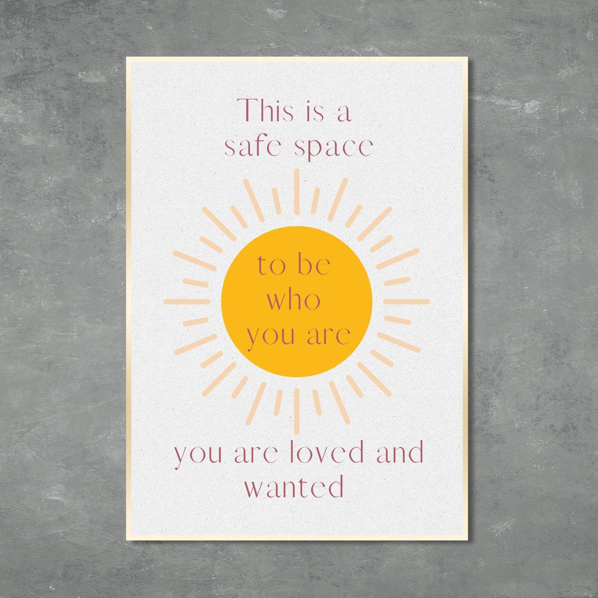 Safe Space for Students *DIGITAL DOWNLOAD* - Perfect for Teachers of ...