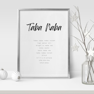 Torres Strait Island Taba Naba Song Lyrics Wall Art Home Decor TSI ...