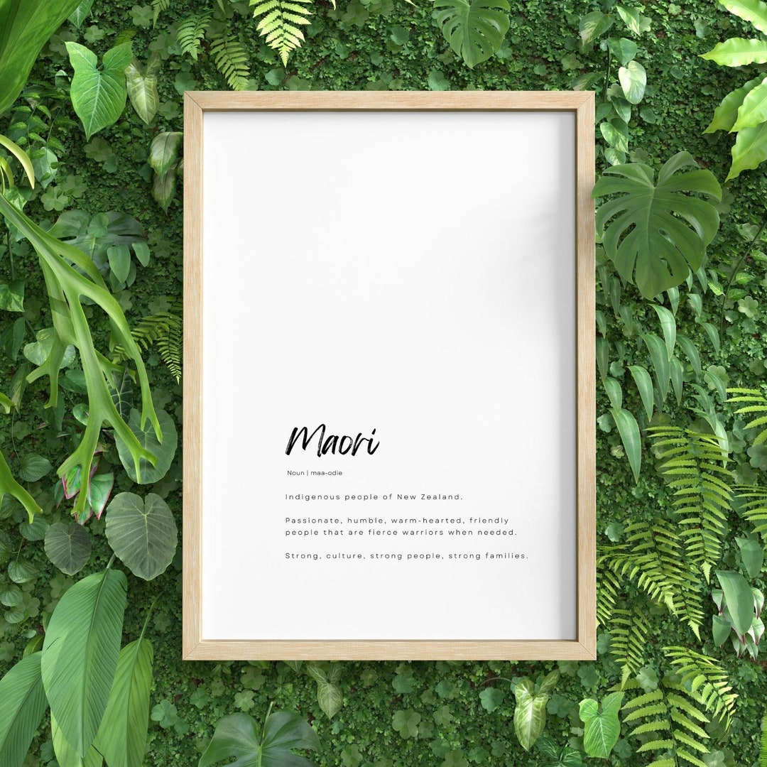Maori Meaning New Zealand Definition Wall Art Home Decor NZ Prints ...