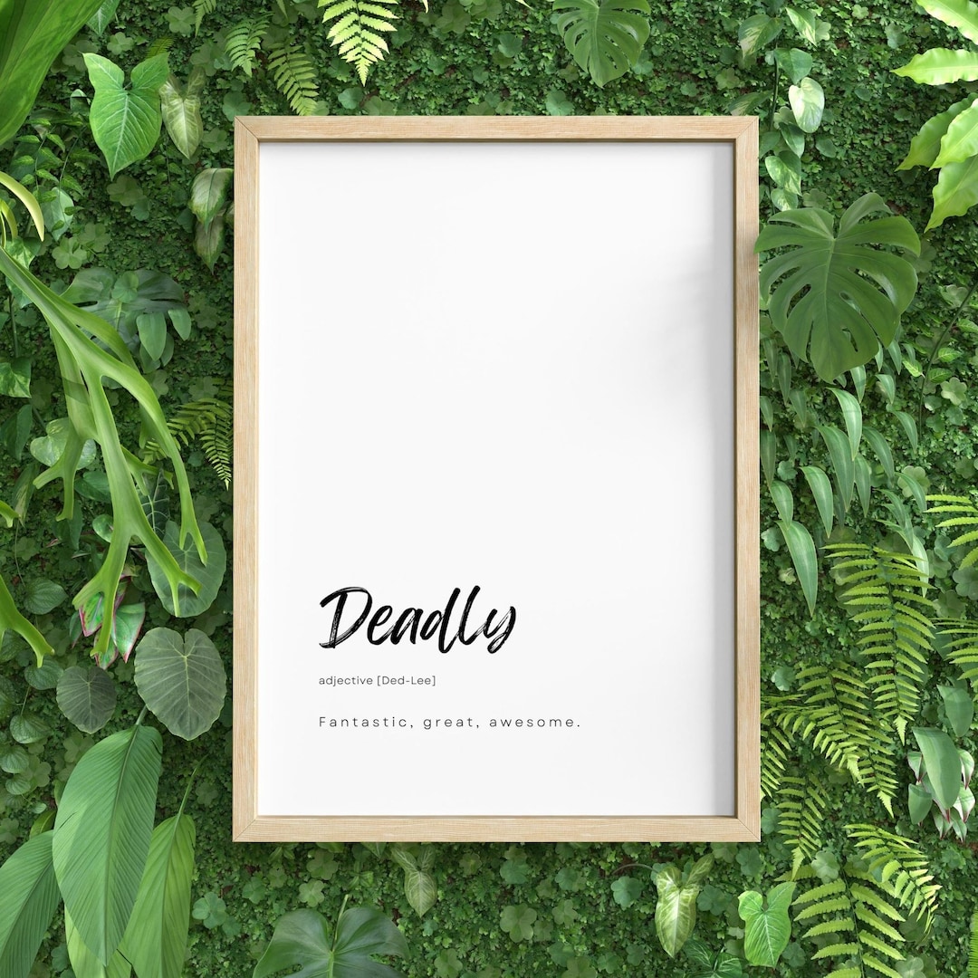 Deadly Aboriginal Definition Art Print Wall Art Home Decor Aboriginal ...