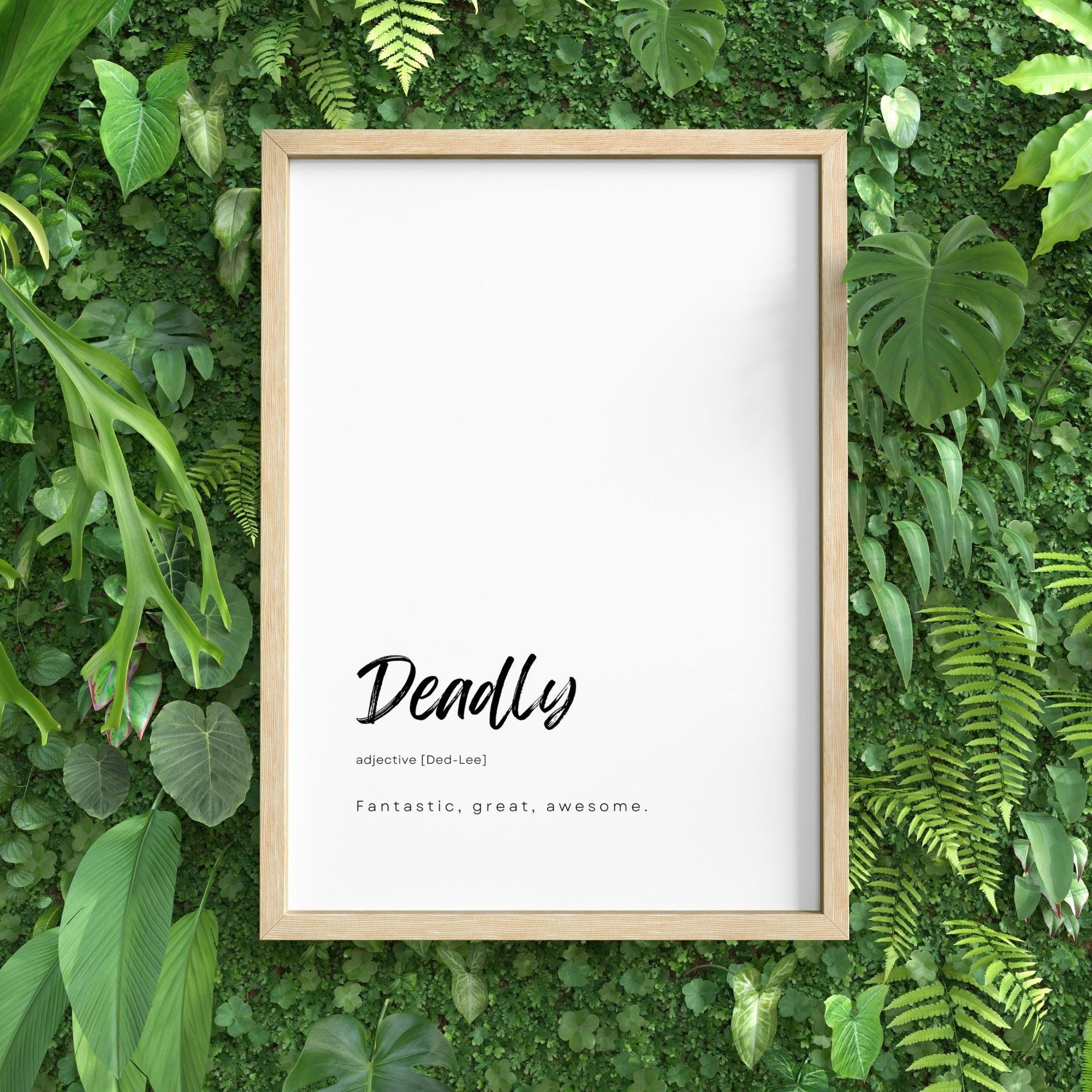 Deadly Aboriginal Definition Art Print Wall Art Home Decor Aboriginal ...
