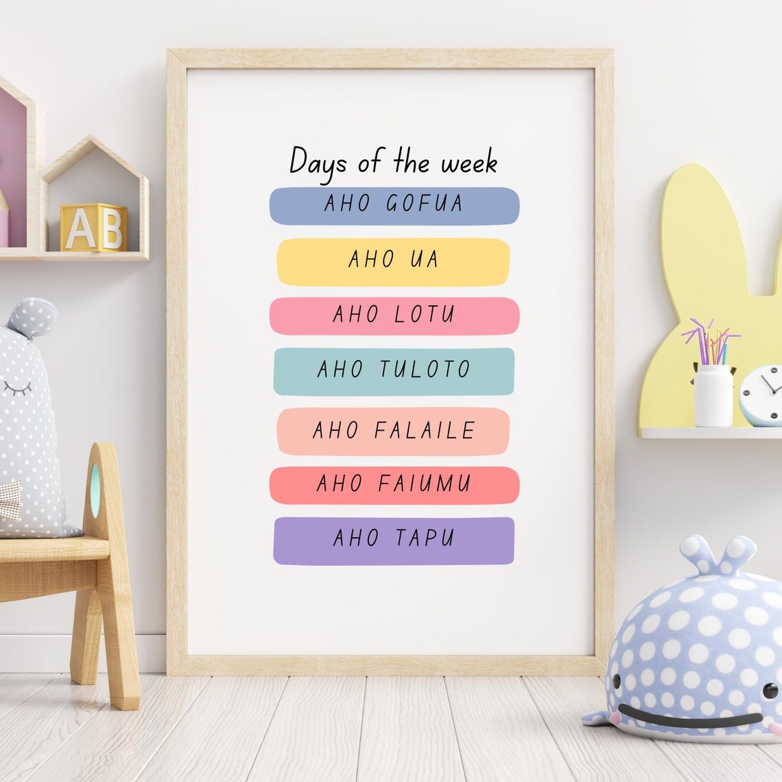 Niue Days of the Week Poster - Learning for Children - DIGITAL PRINT ...