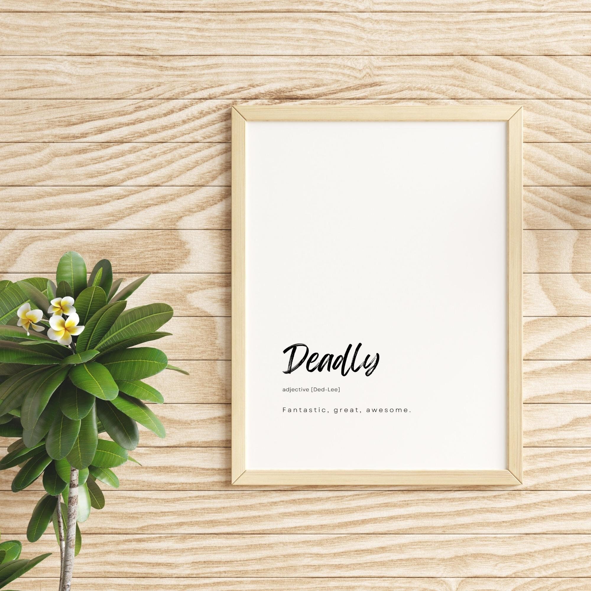 Deadly Aboriginal Definition Art Print Wall Art Home Decor Aboriginal ...