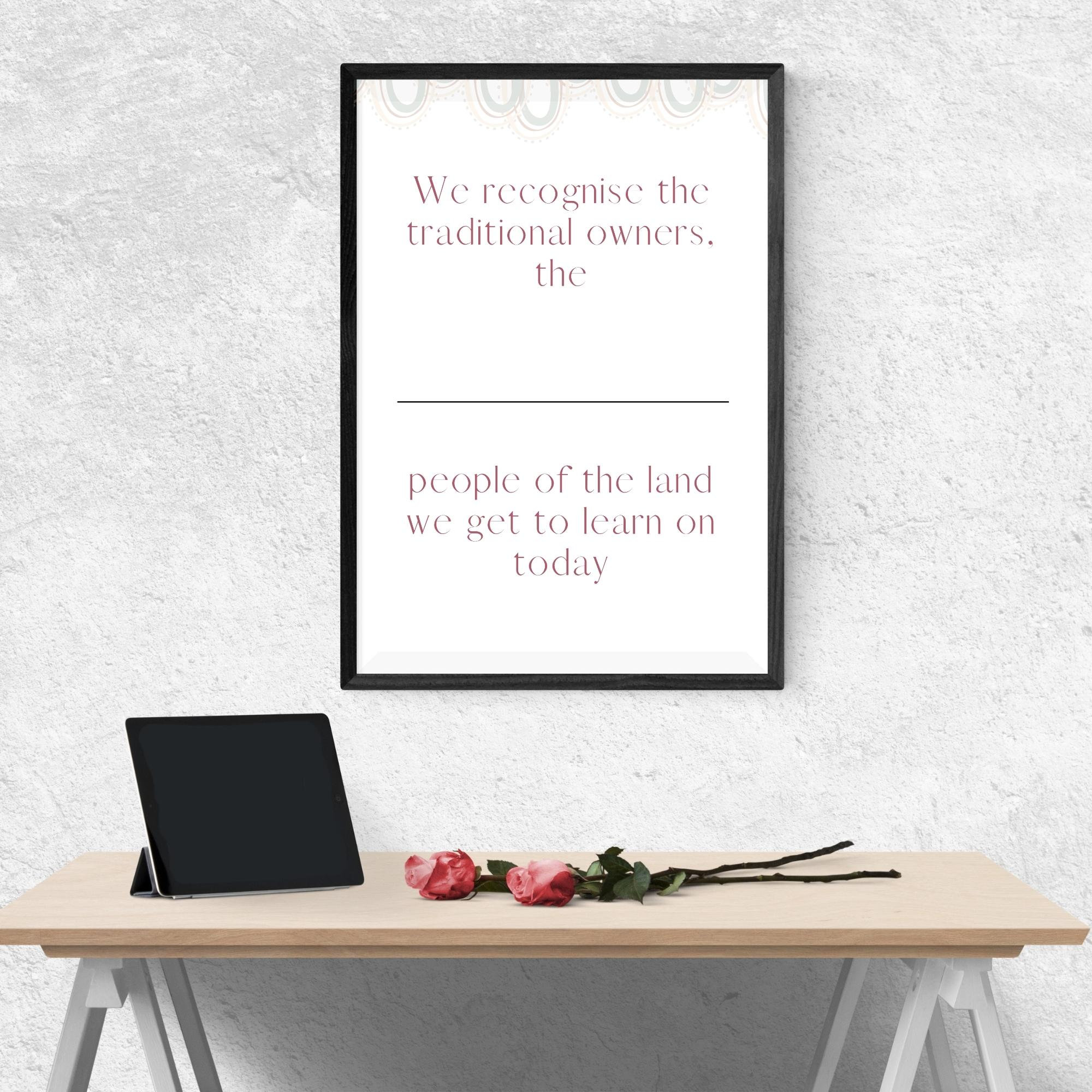 Traditional Owner Recognition DIGITAL DOWNLOAD Printable Resource ...