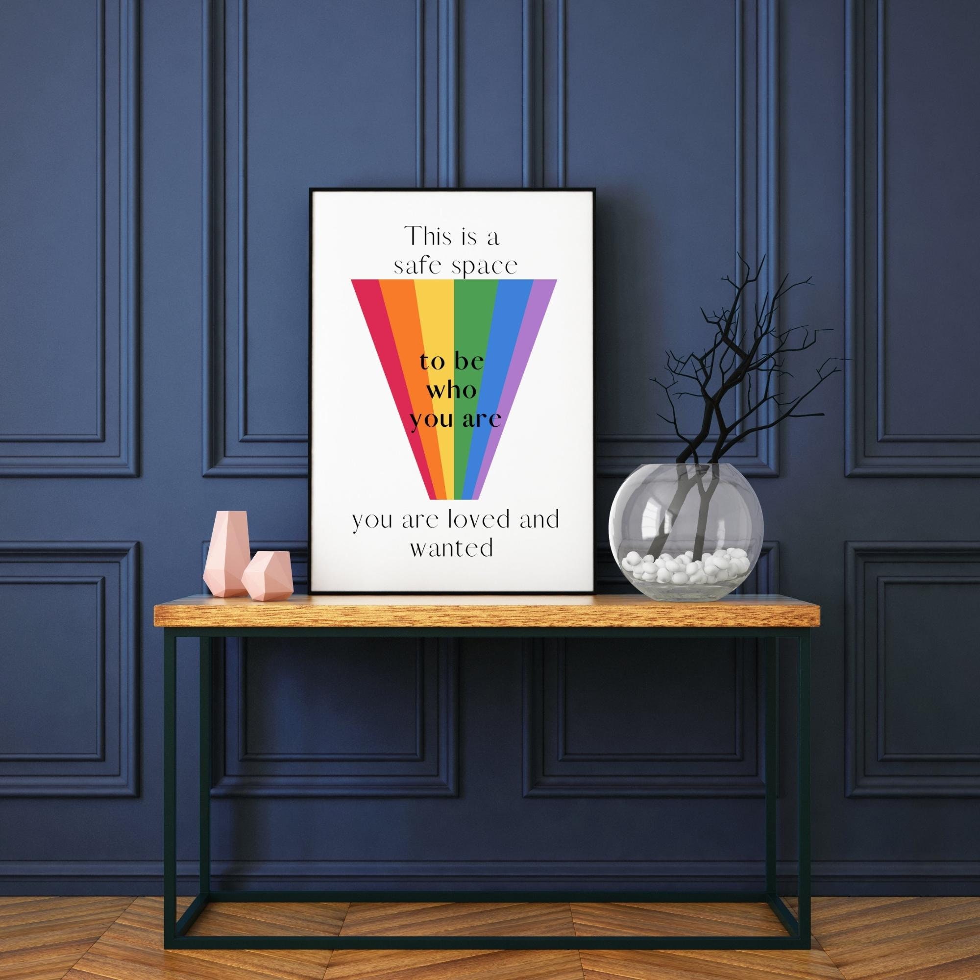 Inclusive Safe Space Pride Poster *digital Download* Excellent ...