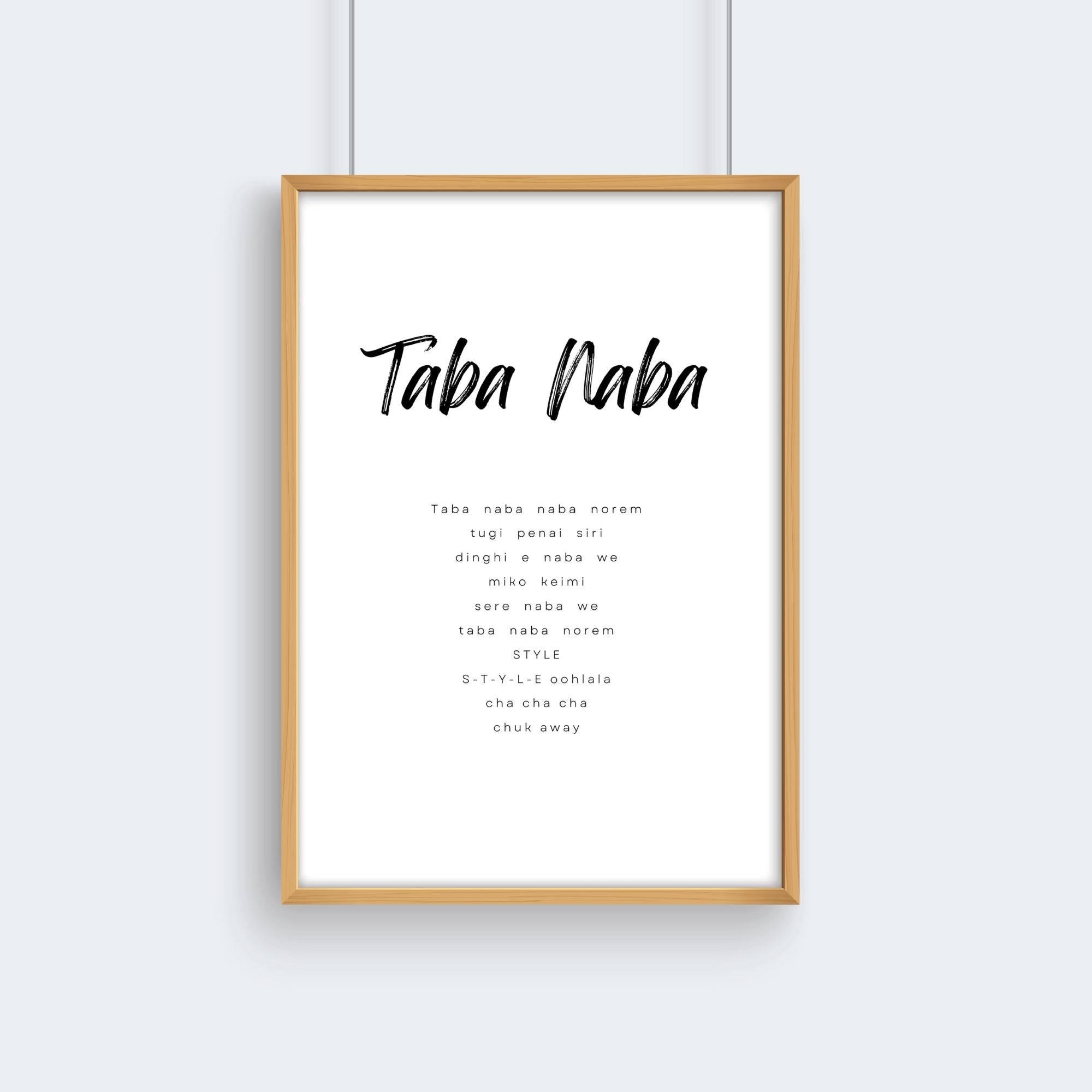 Torres Strait Island Taba Naba Song Lyrics Wall Art Home Decor TSI ...