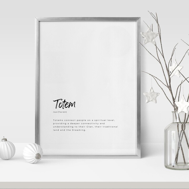 Aboriginal and Torres Strait Island Totem Definition Art Print Wall Art ...