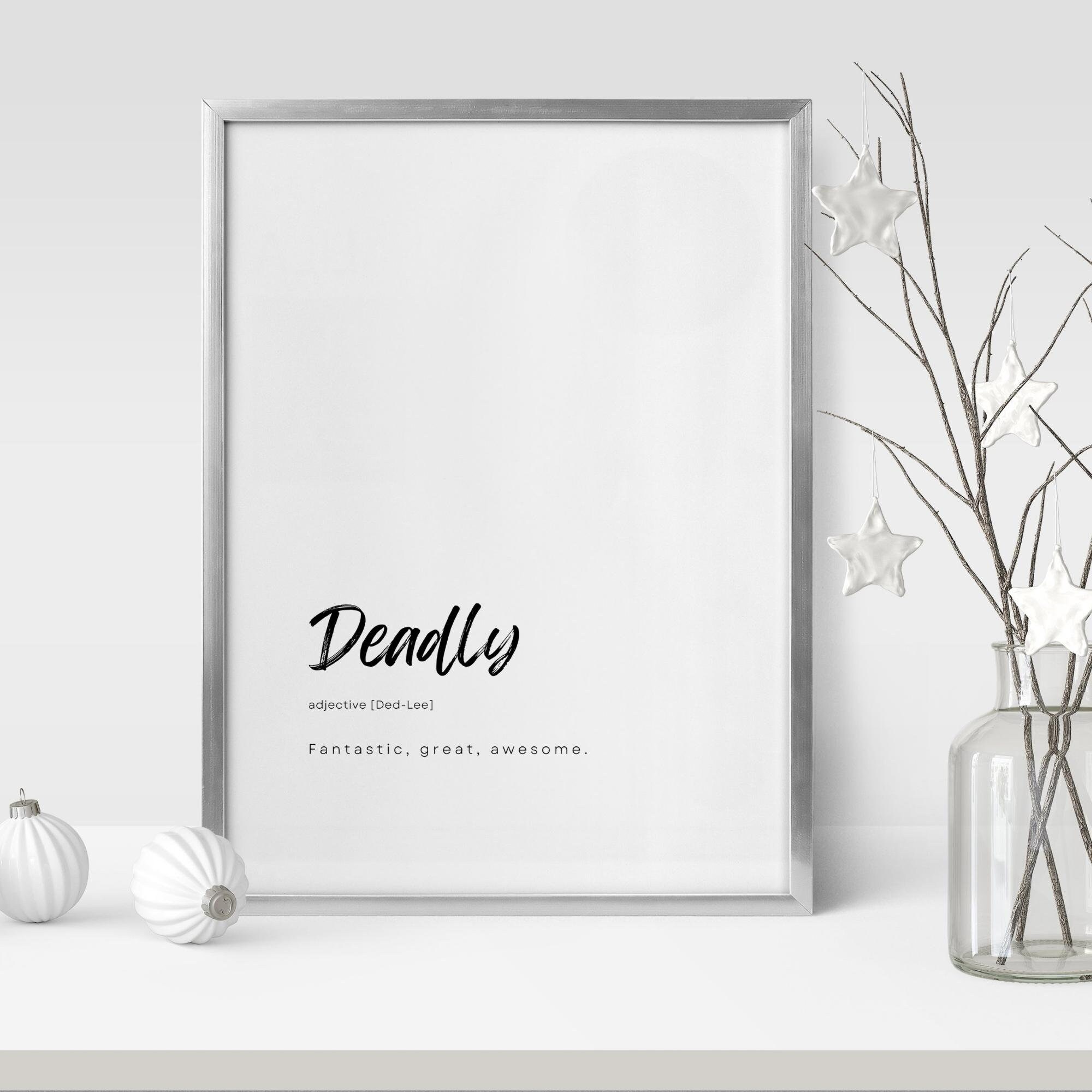 Deadly Aboriginal Definition Art Print Wall Art Home Decor Aboriginal ...