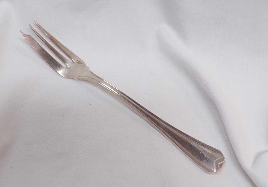 Christofle Art Deco Vintage French Silver Plated Long Pickles Fork Dish ...