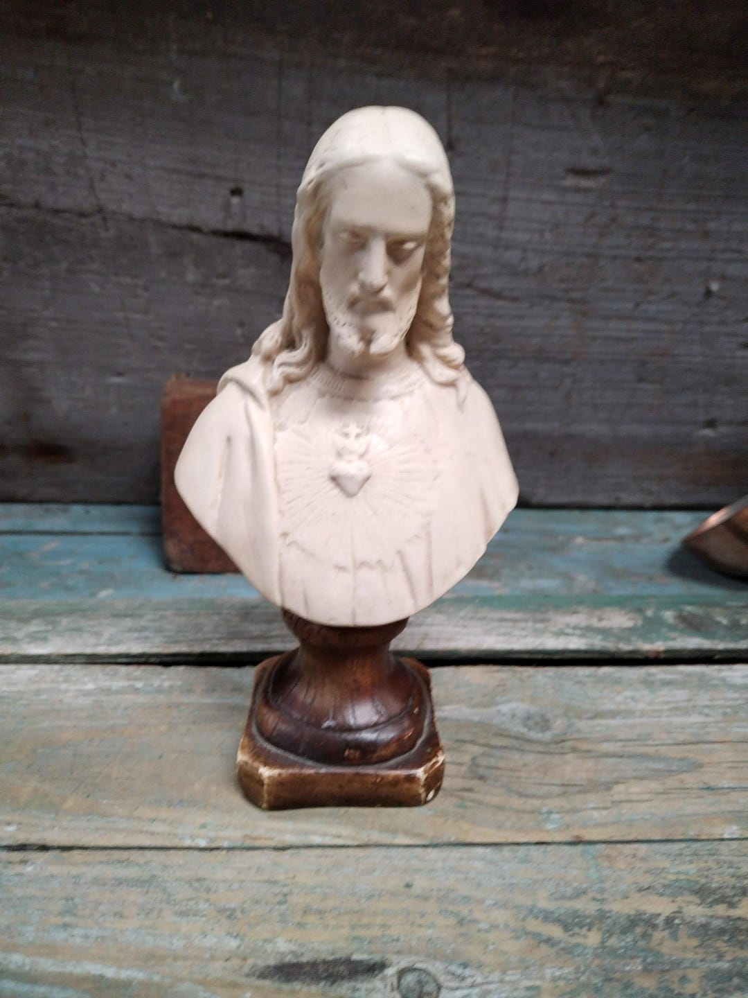 French Antique Plaster Wax Jesus Christ Ecce Homo Bust X178 - Etsy