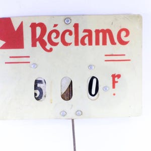 French Vintage Grocery Store Francs Price Sign / Tag 1970s (t23) - Etsy