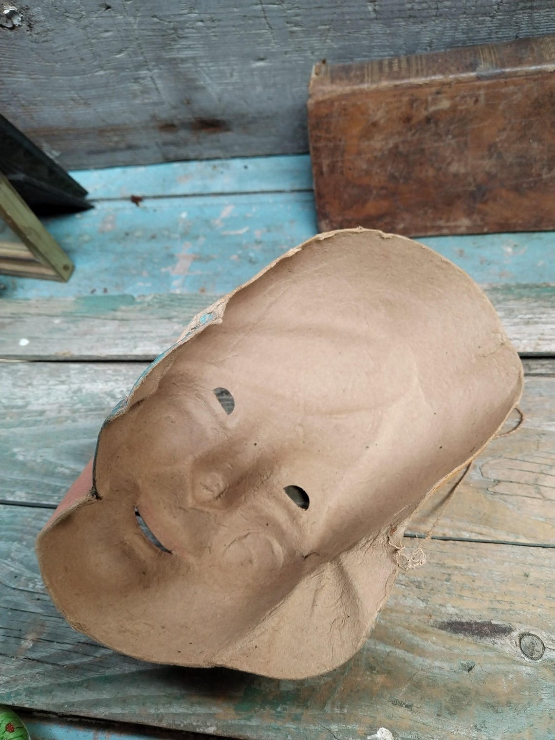 French Antique Hand Painted Papier Mache Carnival Mask 30s X134 - Etsy