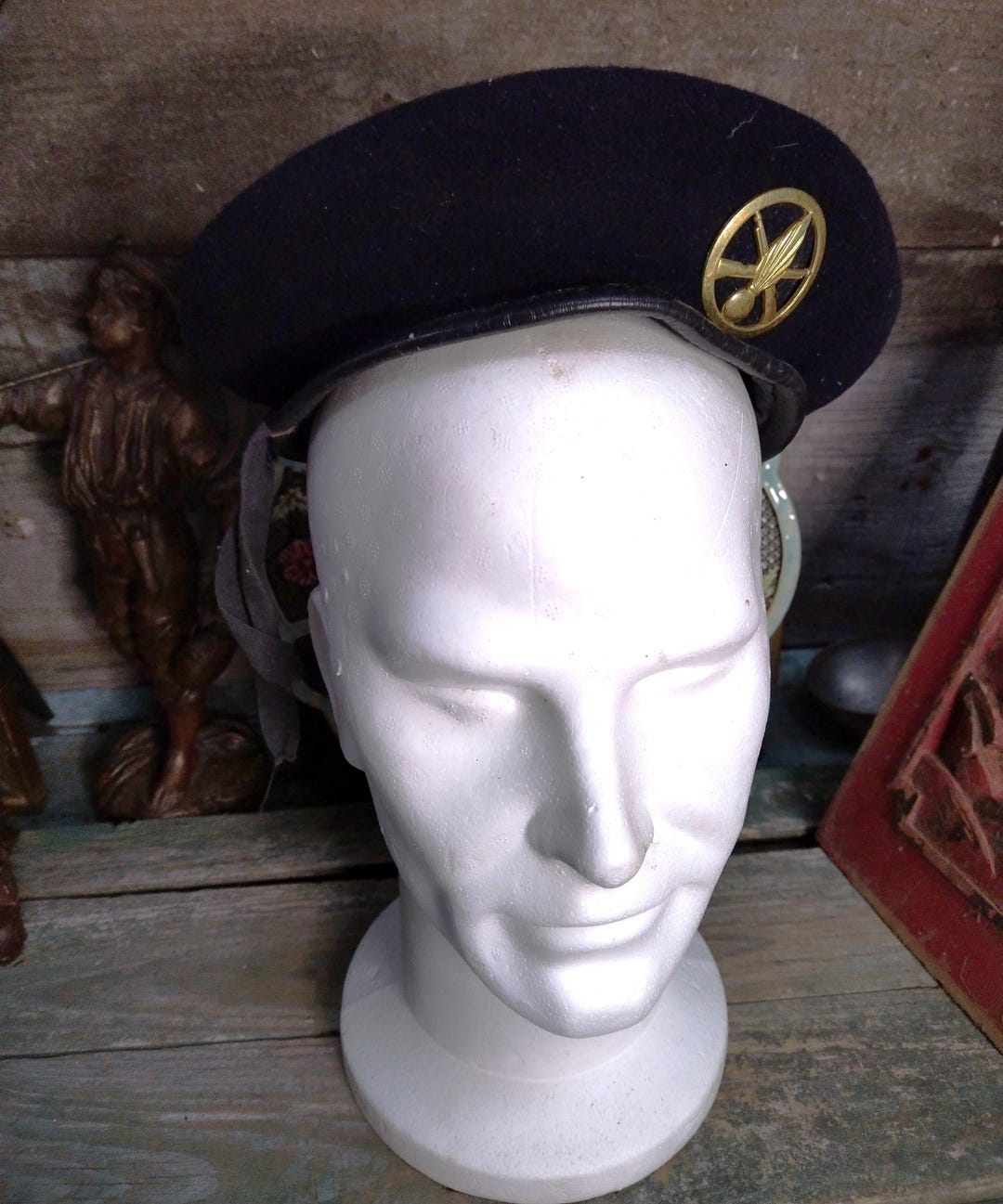French Vintage Military Infantry Beret Cap X338 - Etsy