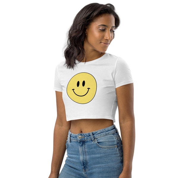 Smiley Face Crop Top - Etsy