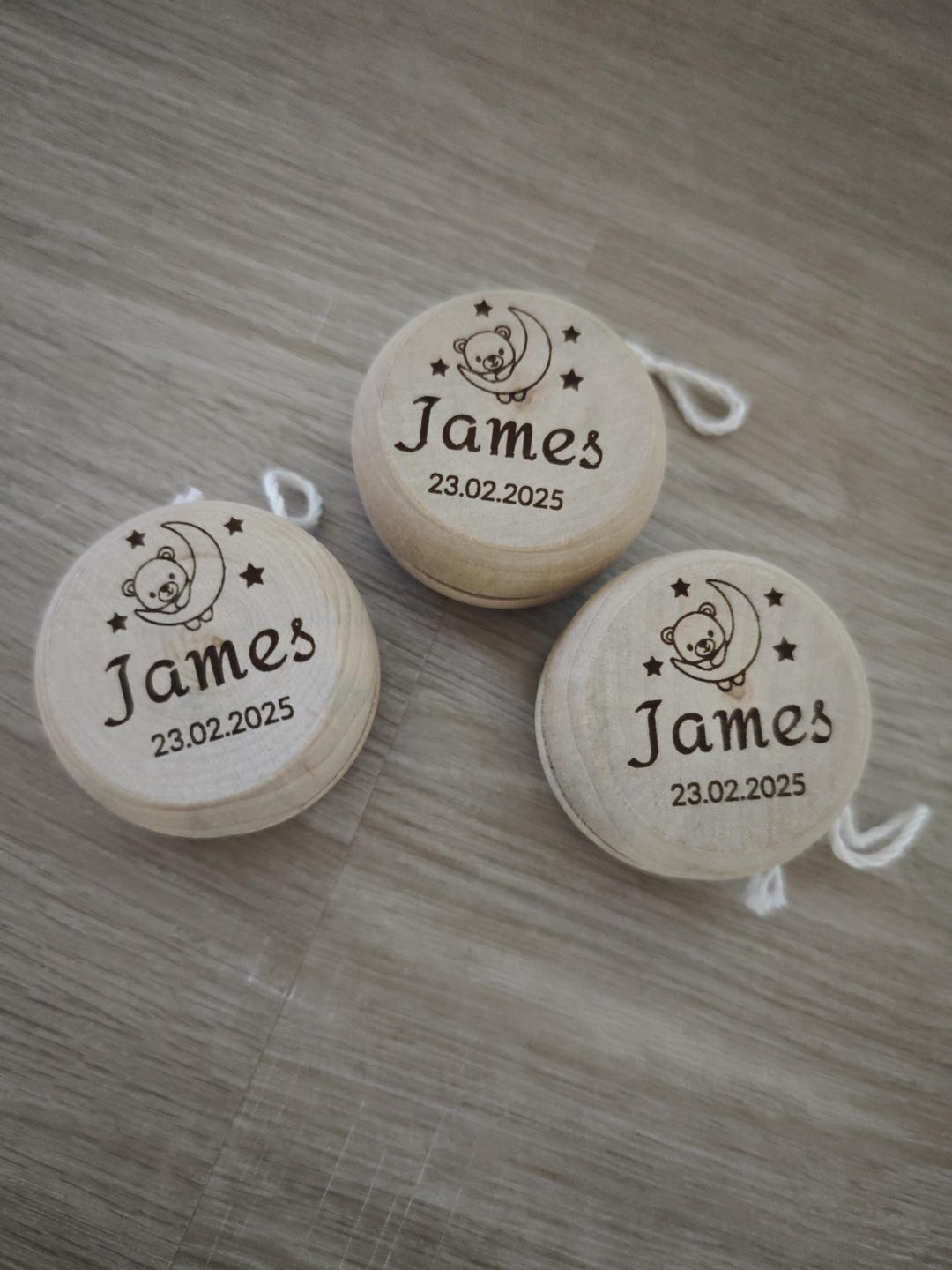 Wooden Yoyos, Laser Engraved Yoyos, Personalized Yoyos, Baptism Details ...