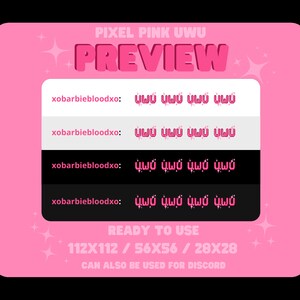 Pixel Pink Uwu Emote for Twitch and Discord! - Etsy