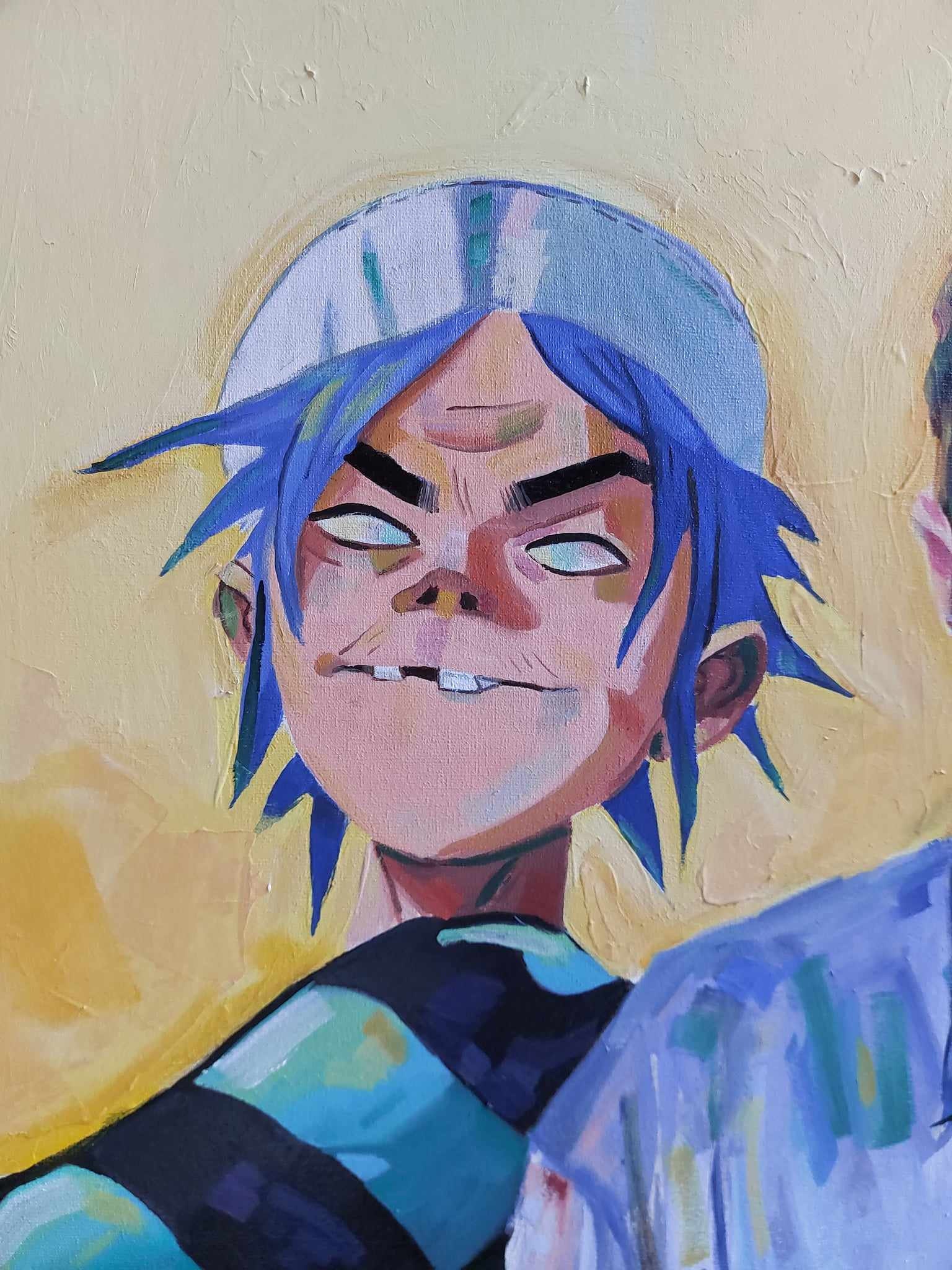 Original Gorillaz Art Oilpainting on Canvas, Fan Art Damon Albarn Blur ...
